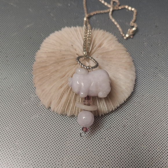 Jewelry | Lavender Authentic Jade Pig With Lifesaver And Rn Bead On ...